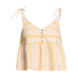 Roxy Tanktop »Open Eyes« Tapioca Alla Stripe Verticale S S Stoff: mittelschwerer Baumwollstoff