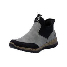 Rieker Stiefelette »Stiefelette Lederimitat« Schwarz/Stone 37 37 Verschluss: Schlupfschuh