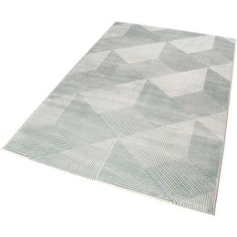 Esprit Teppich »Velvet Groove ESP-8780« rechteckig 12 mm Höhe Kurzflor, Hoch Tief Struktur, Wohnzimmer, Schlafzimmer grau Obermaterial: 70%...