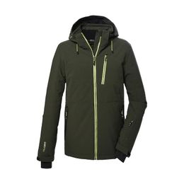 Killtec Skijacke »KSW 68 MN SKI QLTD JCKT« Skijacke: 10.000 mm Wassersäule, atmungsaktiv, viele Taschen moosgrün S S Jacke mit regulierbarer,...