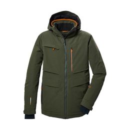 Killtec Skijacke »KSW 43 MN SKI JCKT« Wasserdichte, atmungsaktive Herrenjacke mit abnehmbarer Kapuze moosgrün XL XL Herren Funktionsjacke mit...