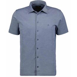 Ragman Poloshirt Taubenblau M M Hemd kurzarm