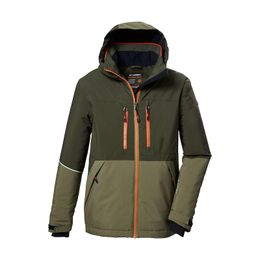 Killtec Skijacke »KSW 388 BYS SKI JCKT« Wasserdichte Skijacke mit 10.000 mm Wassersäule und vielen Taschen olivgrün 176 176 Jungen Skijacke mit...