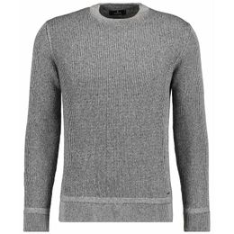 Ragman Longpullover Hellgrau LT LT Rippenstrick und Bicolour