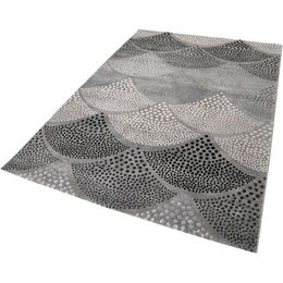 Esprit Teppich &raquo;Chimera 2.0 ESP-3387&laquo; rechteckig 12 mm H&ouml;he Kurzflor, Punkte, extravagantes Dessin, Wohnzimmer, Schlafzimmer petrol Obermaterial:...