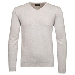 Ragman V-Ausschnitt-Pullover Grau-011 56 56 Strickpullover