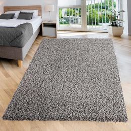 Sanat Hochflor-Teppich &raquo;LOCA&laquo; rechteckig 30 mm H&ouml;he Wohnzimmer, Langflor, Shaggy, Schlafzimmer grau Kunstfaser