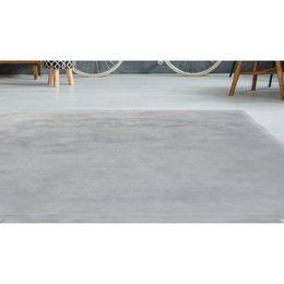 Calo-deluxe Hochflor-Teppich »Vogesen 212« rechteckig 45 mm Höhe Kunstfell, Wohnzimmer grau/blau Obermaterial: 100% Polyester B : 80 cm 1 Stk.