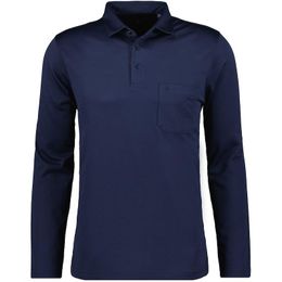 Ragman Poloshirt Marineblau Softknit-Jersey-Polo