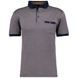 Ragman Poloshirt Kastanie-089 XL XL Poloshirt mit 3-Knopfleiste
