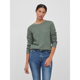 Vila Damen Rundhalspullover &raquo;VIDALO O-NECK L/S KNIT TOP- NOOS&laquo; gr&uuml;n S