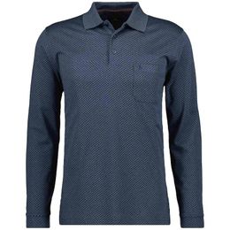 Ragman Poloshirt Marineblau L L Jacquard-Polo