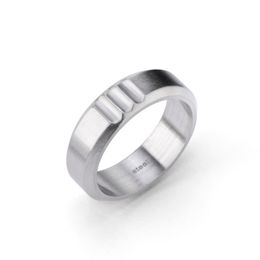 Fynch-Hatton Fingerring »Schmuck Geschenk Edelstahl Ring Curb Kerben« silberfarben 64 Modischer Ring mit markanten Kerben