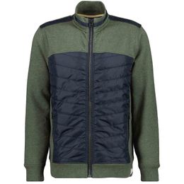 Ragman Sweatjacke Khaki-308 M4850 M4850 Cardigan mit Stehkragen