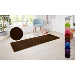 Hanse Home Teppich &raquo;Shashi&laquo; rechteckig 8,5 mm H&ouml;he Kurzflor, Unifarben, L&auml;ufer, weich, Esszimmer, Kinderzimmer, Flur braun Kunstfaser