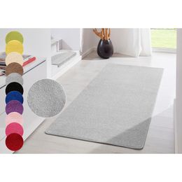 Hanse Home Teppich &raquo;Fancy&laquo; rechteckig 7 mm H&ouml;he Kurzflor, L&auml;ufer, uni, gekettelt, Wohnzimmer, Schlafzimmer, Esszimmer grau Obermaterial: 100%...