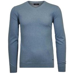 Ragman V-Ausschnitt-Pullover Eisblau-729 58 58 Baumwolle-Kaschmir-Mix
