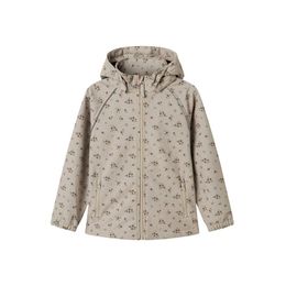 name it Funktionsjacke 'NKFAlfa08' Mädchen Größe 122 dunkelbeige / dunkelbraun / dunkelgrau