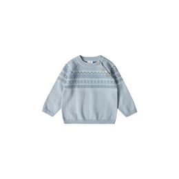 Stellou & Friends Pullover Jungen Gr&ouml;&szlig;e 50/56 hellblau / wei&szlig;