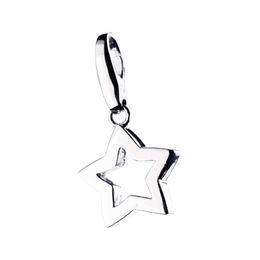 Charm Stern "Stern durchbrochen, Silber 925", silber, Giorgio Martello MILANO, Charms, Damen, Silber 925 (Sterlingsilber)