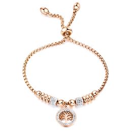 Armband "Lebensbaum", Damen, Gr. Metall, rosa (rosegolden), Collezione Alessandro, Armbänder