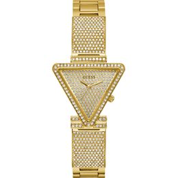 Quarzuhr Guess "FAME", gold (gelbgoldfarben), Armbanduhren, Damen, Armbanduhr, Damenuhr
