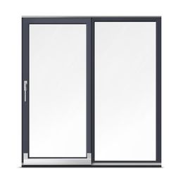 Parallel-Schiebe-Kipp-T&uuml;r, Kunststoff-Profil aluplast IDEAL&reg; 4000, Anthrazit &auml;hnlich RAL 7016, zweiteilig, 1510 x 1635 mm, nach Ma&szlig;