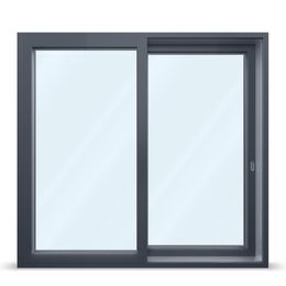 Terrassent&uuml;r Anthrazit, aluplast Ideal Smart-Slide-System, Anthrazit &auml;hnlich RAL 7016, 1600x1500 mm, individuell konfigurieren