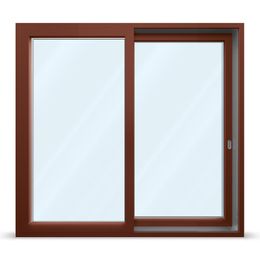 Terrassent&uuml;r Mahagoni, Smart-Slide-System, Mahagoni Dekorfarbe, 1600 x 1500 mm, zweiteilig, individuell konfigurieren