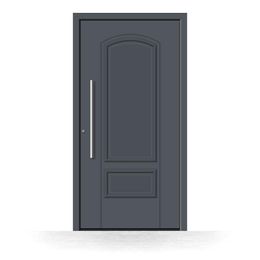 Haust&uuml;r Anthrazit Landhaus, Aluminium, RAL 7016, 100x195 cm, ohne Glas, Sch&uuml;co-Profil, Modell Flensburg, individuell konfigurieren