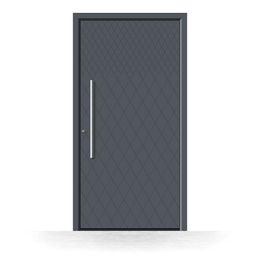 Haust&uuml;r Aluminium ohne Glas, Anthrazit RAL 7016, 70x170 cm, Sch&uuml;co-Profil, Modell Gera, individuell konfigurieren