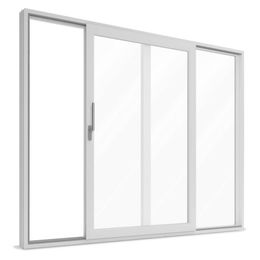 aluplast Smart-Slide Schiebet&uuml;r, mit Selbsteinzug, Kunststoff, Wei&szlig;, 1600 x 1500 mm, zweiteilig, individuell konfigurieren