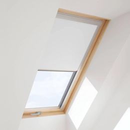 Dachfenster mit Innenrollo in Wei&szlig;, Holz, RoofLite+ made by Velux Group, Slim Pine, 55x78 cm, Innen Kiefer, au&szlig;en Anthrazit, individuell konfigurieren
