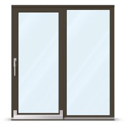 Terrassent&uuml;r Braun, Parallel-Schiebe-Kipp-T&uuml;r, Kunststoff, aluplast IDEAL&reg; 4000, Braun Dekor, 1600x1800 mm, individuell konfigurieren
