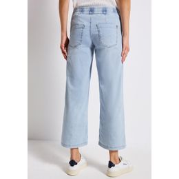 Loose-fit-Jeans Street One, Damen, Gr. 30, L&auml;nge 28, blau (ultra bleach wash), Jeans, 98% Baumwolle, 2% Elasthan, unifarben, kn&ouml;chelfrei, Jeans, Middle Waist