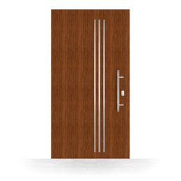 Haust&uuml;r Golden Oak, PVC, 760 x 1885 mm, DIN links nach innen &ouml;ffnend, Modell Freiburg, individuell konfigurierbar