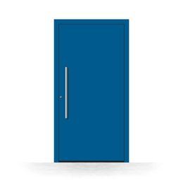 Haust&uuml;r Blau RAL 5002, Aluminium, Sch&uuml;co-Profil, 700 x 1700 mm, DIN links nach innen &ouml;ffnend, Modell Berlin, individuell konfigurierbar