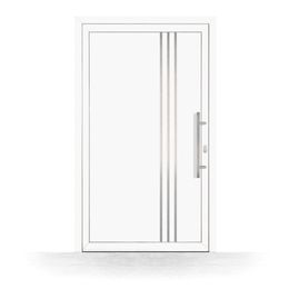 Haust&uuml;r 110 x 200 cm, PVC, Wei&szlig;, DIN links nach innen &ouml;ffnend, Modell Freiburg, individuell konfigurierbar