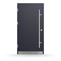 Stahlt&uuml;r nach au&szlig;en &ouml;ffnend, 1000 x 2000 mm, DIN links nach au&szlig;en &ouml;ffnend, Stahl-Aluminium, Modell Hameln, individuell konfigurierbar