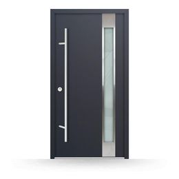 Stahlt&uuml;r Holzoptik in Anthrazit, 1000 x 2000 mm, DIN links nach innen &ouml;ffnend, Stahl-Aluminium, Modell Berheim, online konfigurierbar