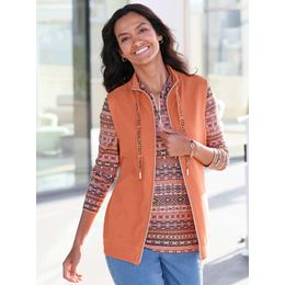 Shirtweste Casual Looks, Damen, Gr. 36, orange (papaya), 100% Baumwolle, unifarben, Westen