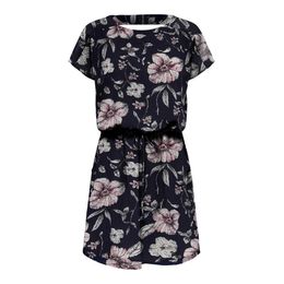 Only Kleid 'Mariana Myrina' Damen Größe 38 navy / rosa / weiß Winterkleid