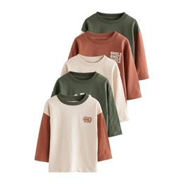 next Shirt Jungen Gr&ouml;&szlig;e 86 beige / cognac / dunkelgr&uuml;n