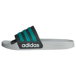 adidas Sportswear Pantolette 'Adilette' Damen Gr&ouml;&szlig;e 39/39.5 anthrazit / hellgrau / smaragd