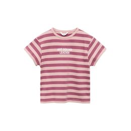 Mango Kids T-Shirt 'LEADER' M&auml;dchen Gr&ouml;&szlig;e 116 rosa / altrosa / wei&szlig;