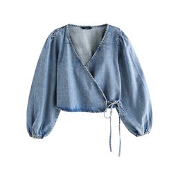 next Bluse Damen Gr&ouml;&szlig;e 5XL blue denim