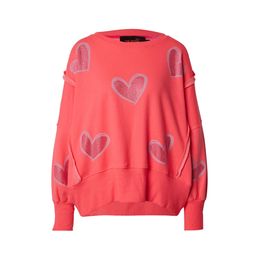 miss goodlife Sweatshirt 'Heart' Damen Gr&ouml;&szlig;e XXL flieder / himbeer / silber