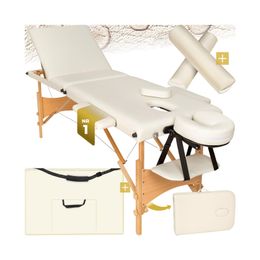 TecTake&reg; 3 Zonen Massageliege-Set, Breite 60 cm, Polsterung 3 cm, mit Holzgestell, 210 x 95 x 84 cm