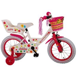 TPFSports Ashley Kinderfahrrad - M&auml;dchen - 14 Zoll - R&uuml;cktritt + Handbremse - Wei&szlig;