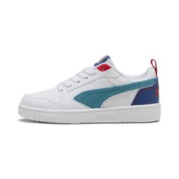 Puma Sneaker 'Rebound V6' Jungen Gr&ouml;&szlig;e 39 navy / cyanblau / rubinrot / wei&szlig;